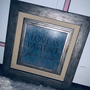 Wall Decor | Love Is Patient Love Is Kind Wall Frame Decor | Poshmark